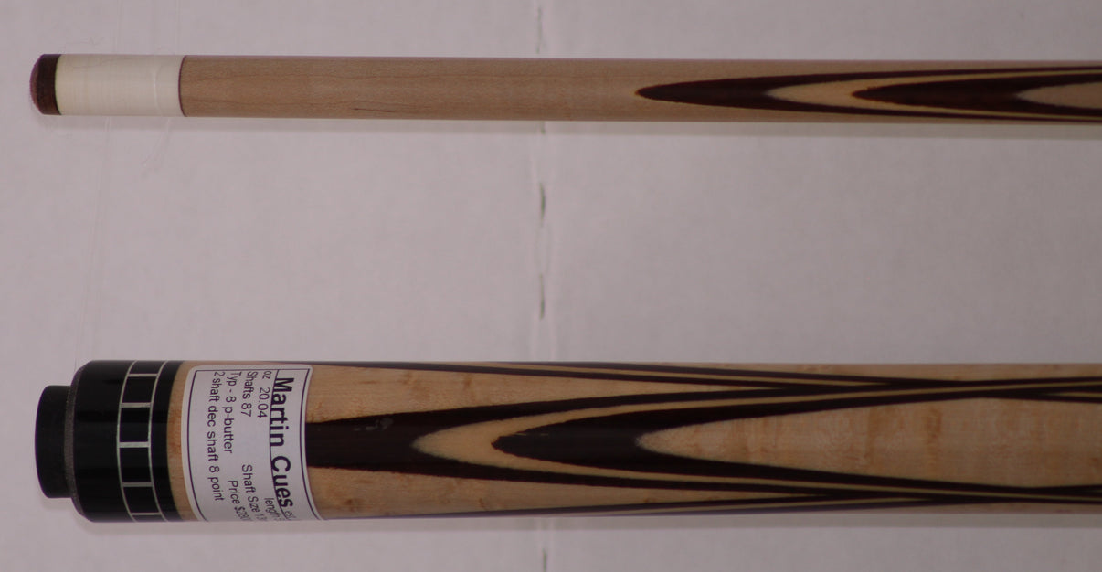 8 point 87 - snakewood shaft – Martin Custom Cues